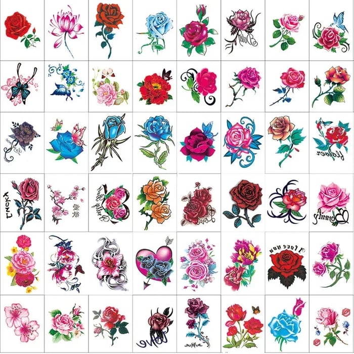 Trendy 3D tattoo stickers 50 PCS – charnent