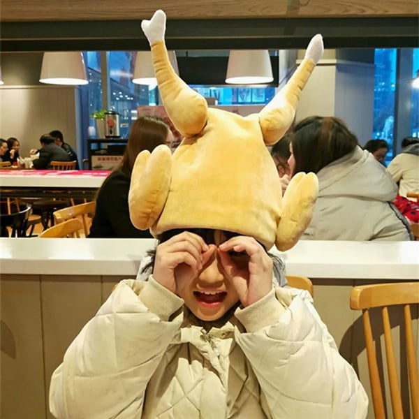 Dancing Roast Chicken Hat Interesting Gift Movable Leg Charnent dancing-roast-chicken-hat-interesting-gift-movable-leg-charnent