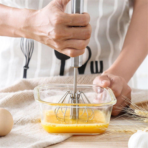 Kitchen Semi-automatic Egg Beater Stainless Steel Easy Whisk – charnent