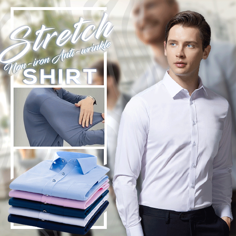 Non-Iron, Wrinkle-Free Stretch Shirt-Free delivery for 2 pieces – charnent